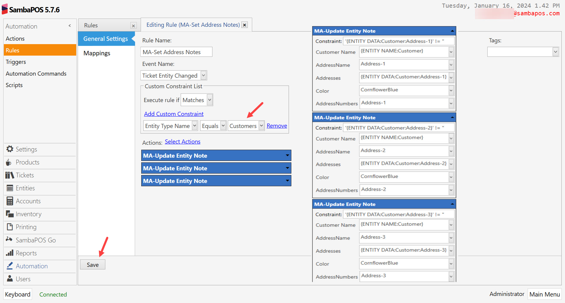 4.48. Defining Multiple Delivery Addresses for Customers – SambaPOS Knowledgebase