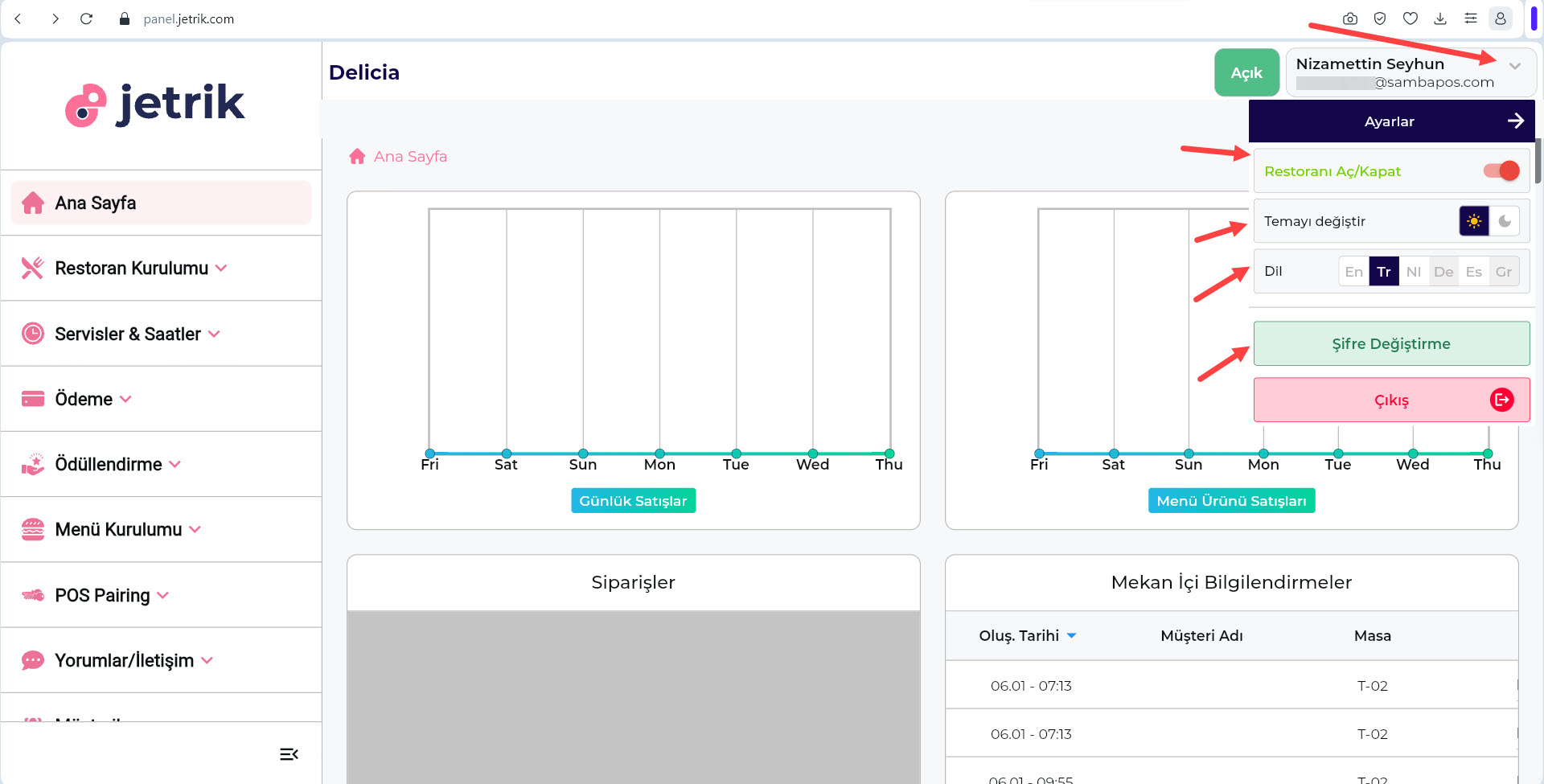 6.25. SambaPOS İle Jetrik Nasıl Entegre Edilir? – SambaPOS Knowledgebase