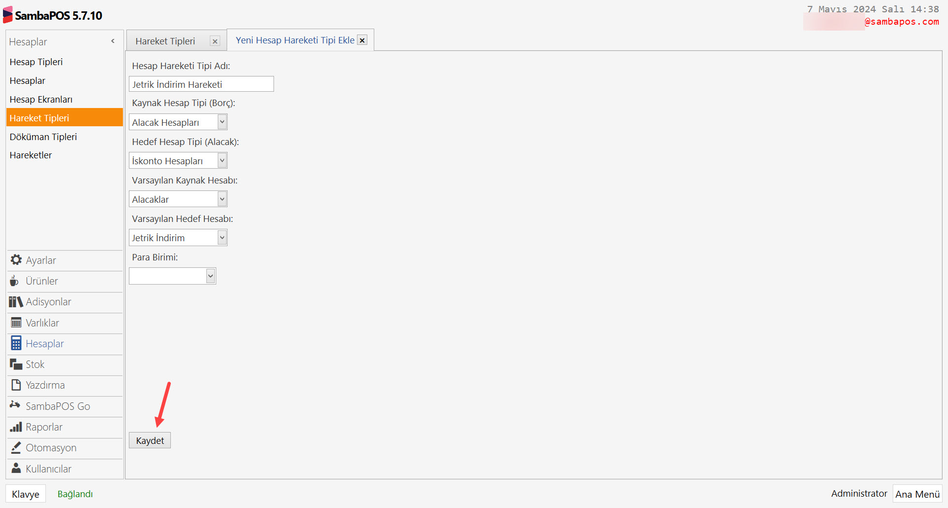 6.25. SambaPOS İle Jetrik Nasıl Entegre Edilir? – SambaPOS Knowledgebase