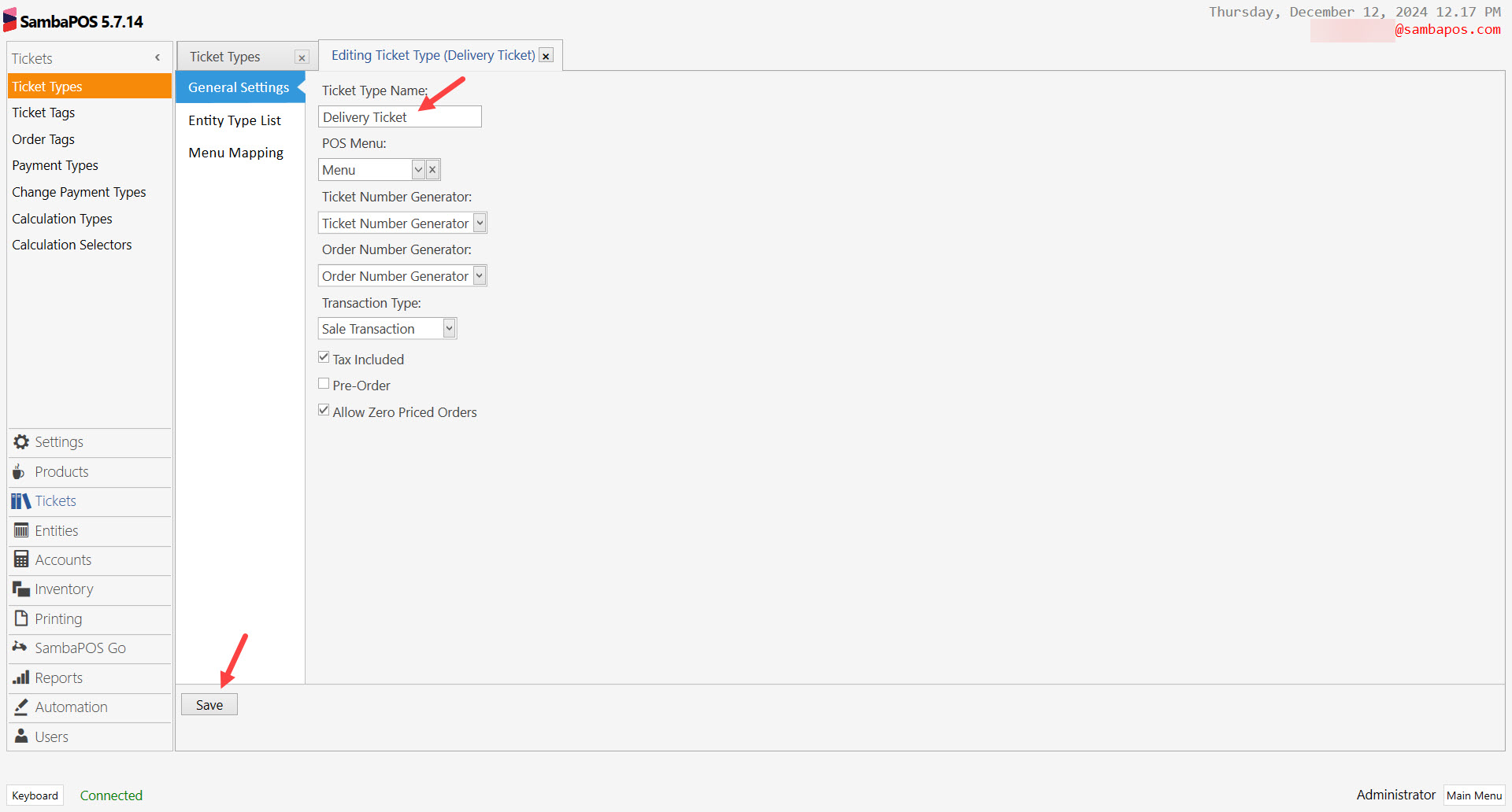 6.29. Go Order GloriaFood Integration – SambaPOS Knowledgebase