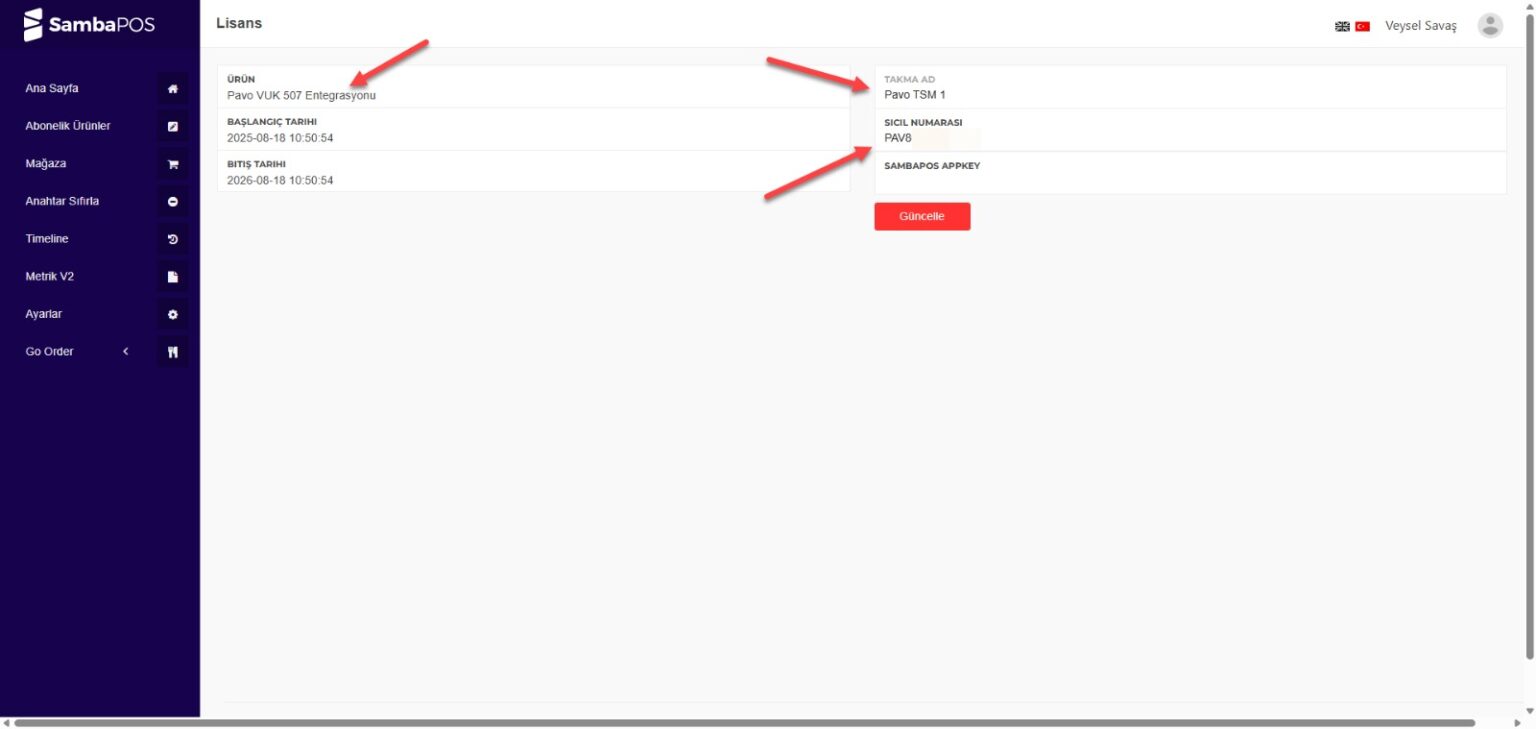6.40. Pavo ile Harici Entegrasyon Cloud (Kablosuz) Tanımlaması – SambaPOS Knowledgebase